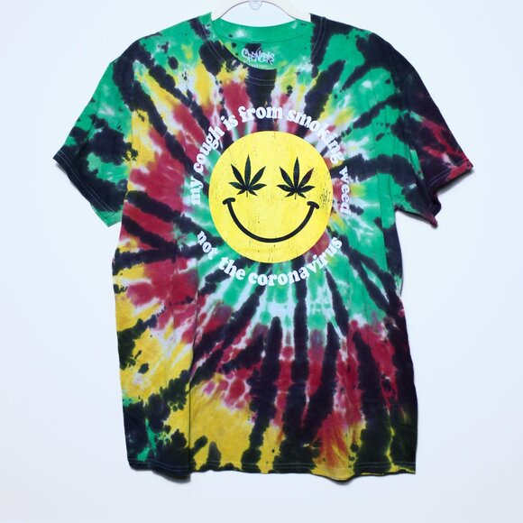 Spencer's | Shirts | Spencers Funny Weed Crew Neck Tee Shirt Tie Dye ...